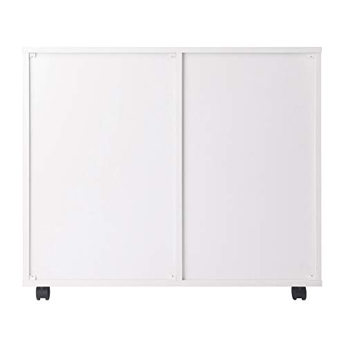 Winsome Halifax Storage Mobile Cabinets, 1 Large Door, 3 Drawers, for Home Office, White