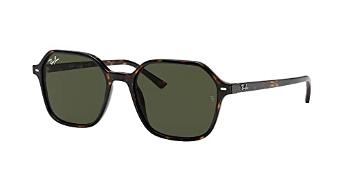 Ray-Ban RB2194 John Square Sunglasses, Tortoise/G-15 Green, 51 mm