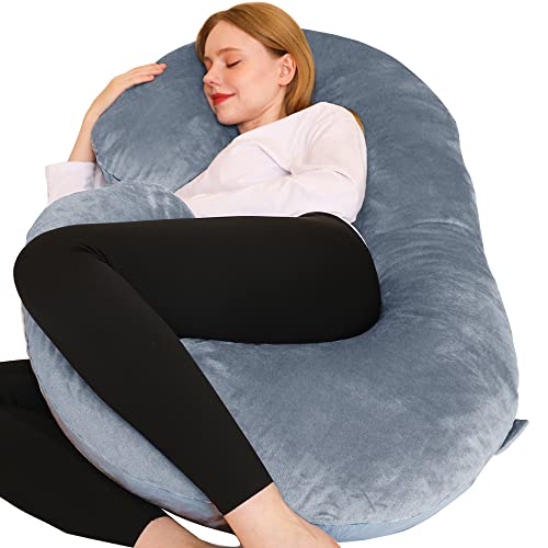 Chilling Home Pregnancy Pillows, C Shaped Full Body Pillow for Pregnancy 59 Inch Maternity Pillow for Pregnant Women, Pregnancy Must Haves Pregnancy Pillows for Sleeping with Removable Cover