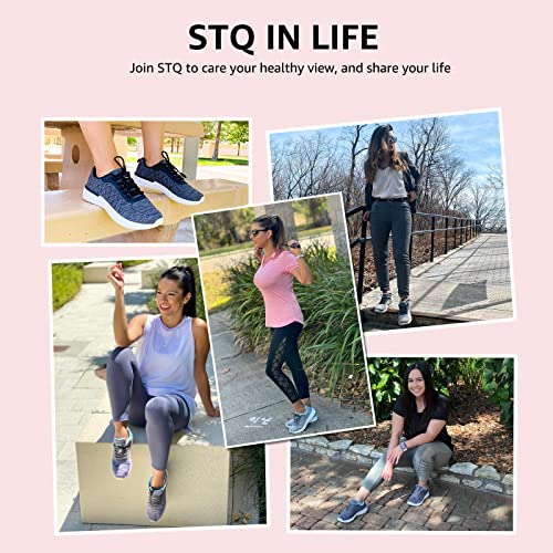 STQ Walking Shoes for Womens Lightweight Comfortable Casual Sports Shoes Athletic Sneakers Grey/Green 6