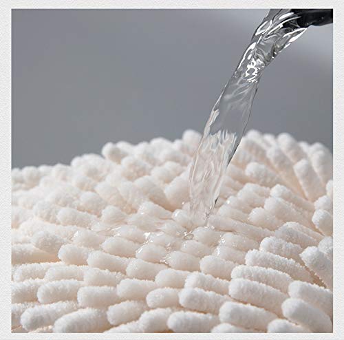 Sophie & Panda Fuzzy Ball Towel (Set of 2) White and Gray - Dry Your Hand Instantly conveniently with This Creative Bath Towel Set Decorative Towels for Bathroom (Pack of 2)