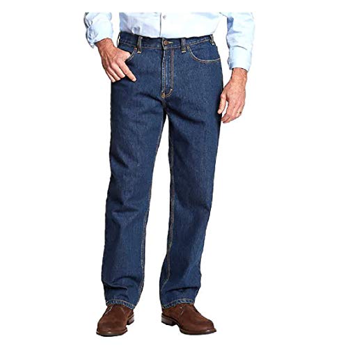 Kirkland Signature Men's 5-Pocket Jeans, Relaxed Fit (Blue, 32W X 32L)
