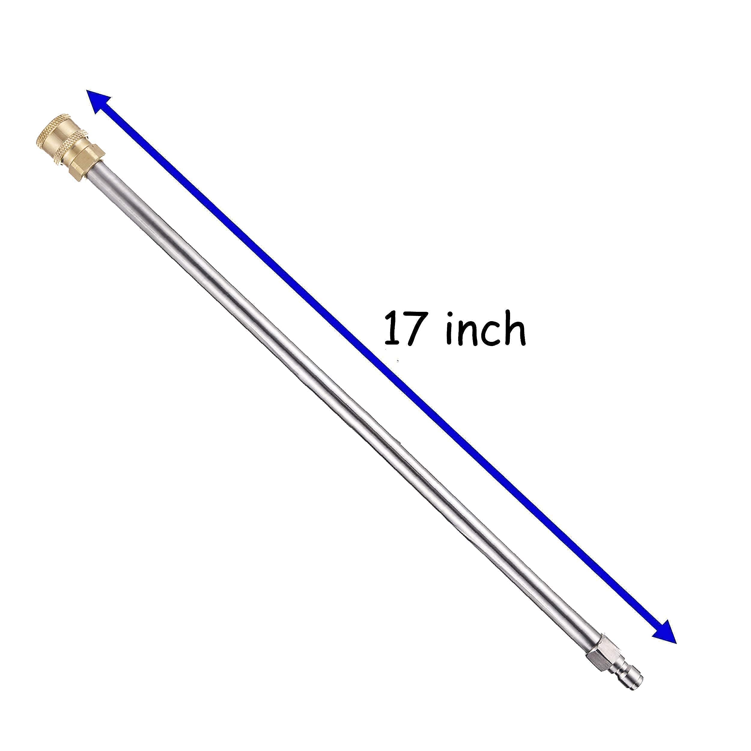 M MINGLE Pressure Washer Extension Wand, Pressure Washer Gun with Extension Wand, 5 Nozzle Tips
