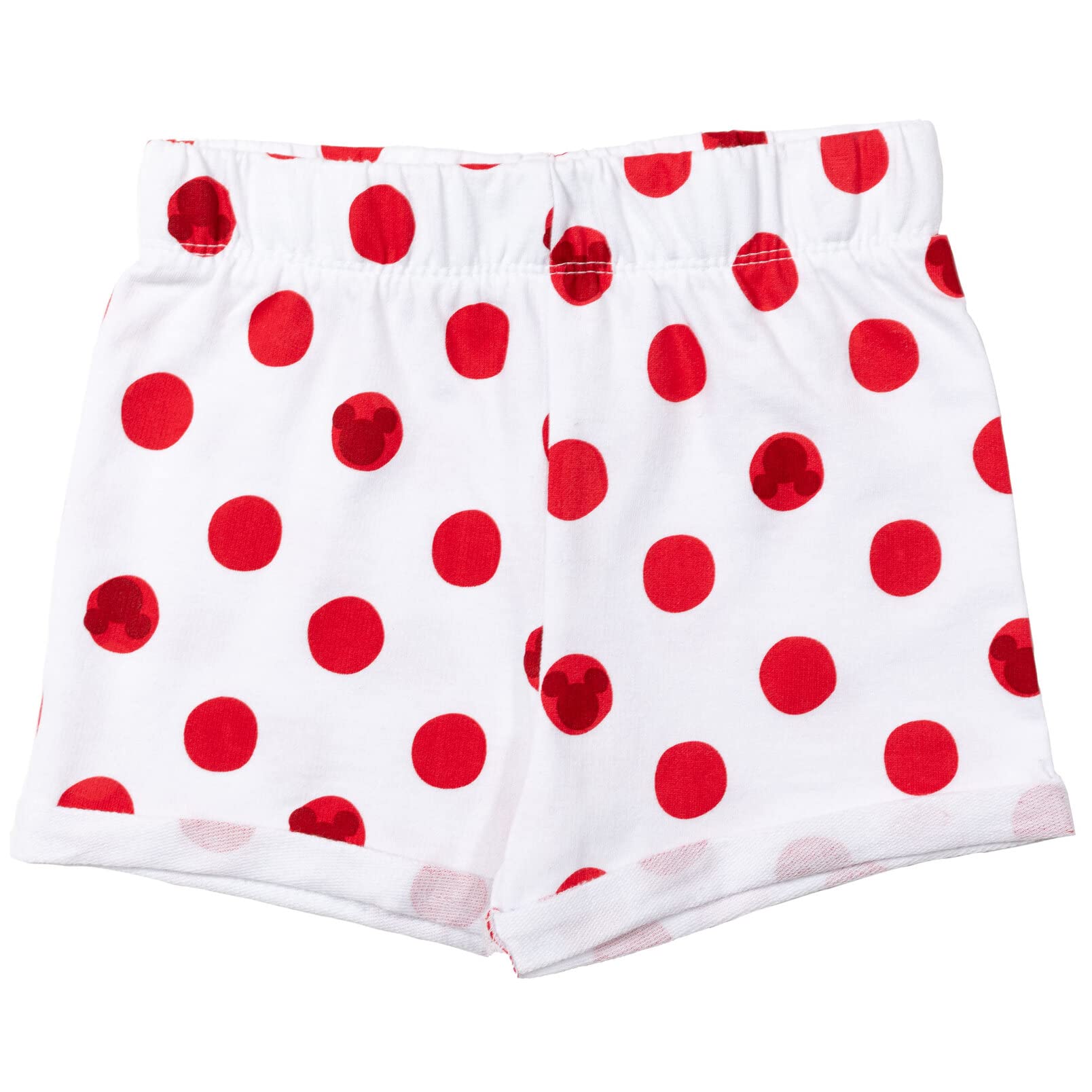 Disney Minnie Mouse Toddler Girls Tank Top French Terry Shorts and Scrunchie 3 Piece Outfit Set Red SizeDescription1