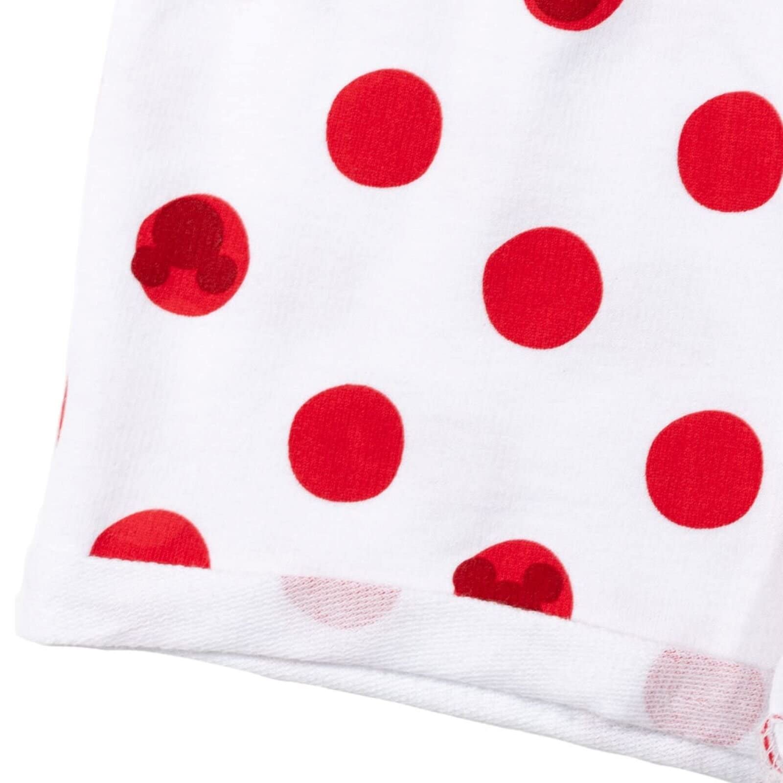 Disney Minnie Mouse Toddler Girls Tank Top French Terry Shorts and Scrunchie 3 Piece Outfit Set Red SizeDescription1