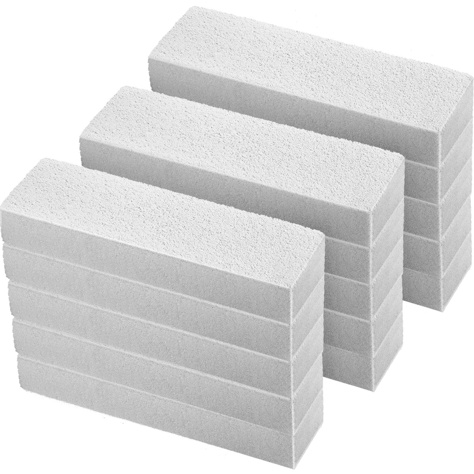 20 Pieces Pumice Stones for Cleaning - Pumice Scouring Pad, Stick Cleaner for Removing Toilet Bowl Ring, Bath, Household, Kitchen, Pool, 5.9 x 1.4 x 0.9 Inch(White)