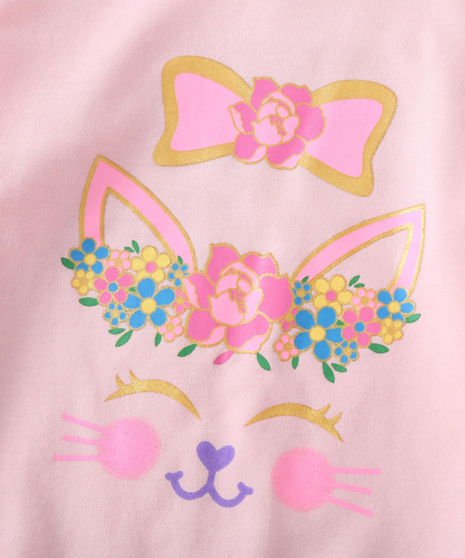 Cute Little Girls Clothing Long Sleeve Sweatshirts Pants 2 Piece Outfits Set 2-8T (8 Years, Pink-Cat)