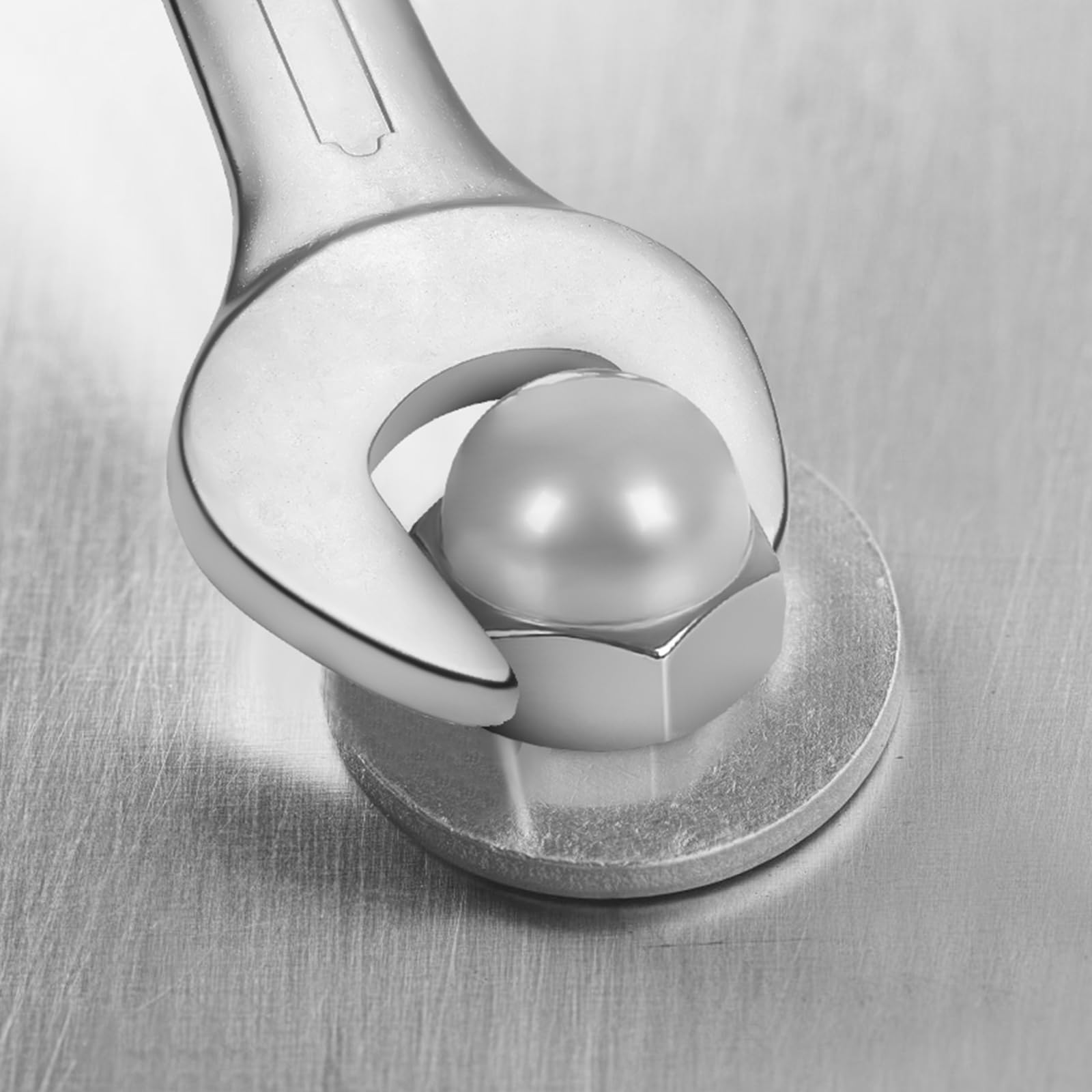 1/4-20 Acorn Hex Cap Dome Head Nuts, 304 Stainless Steel 18-8, Bright Finish, Pack of 50