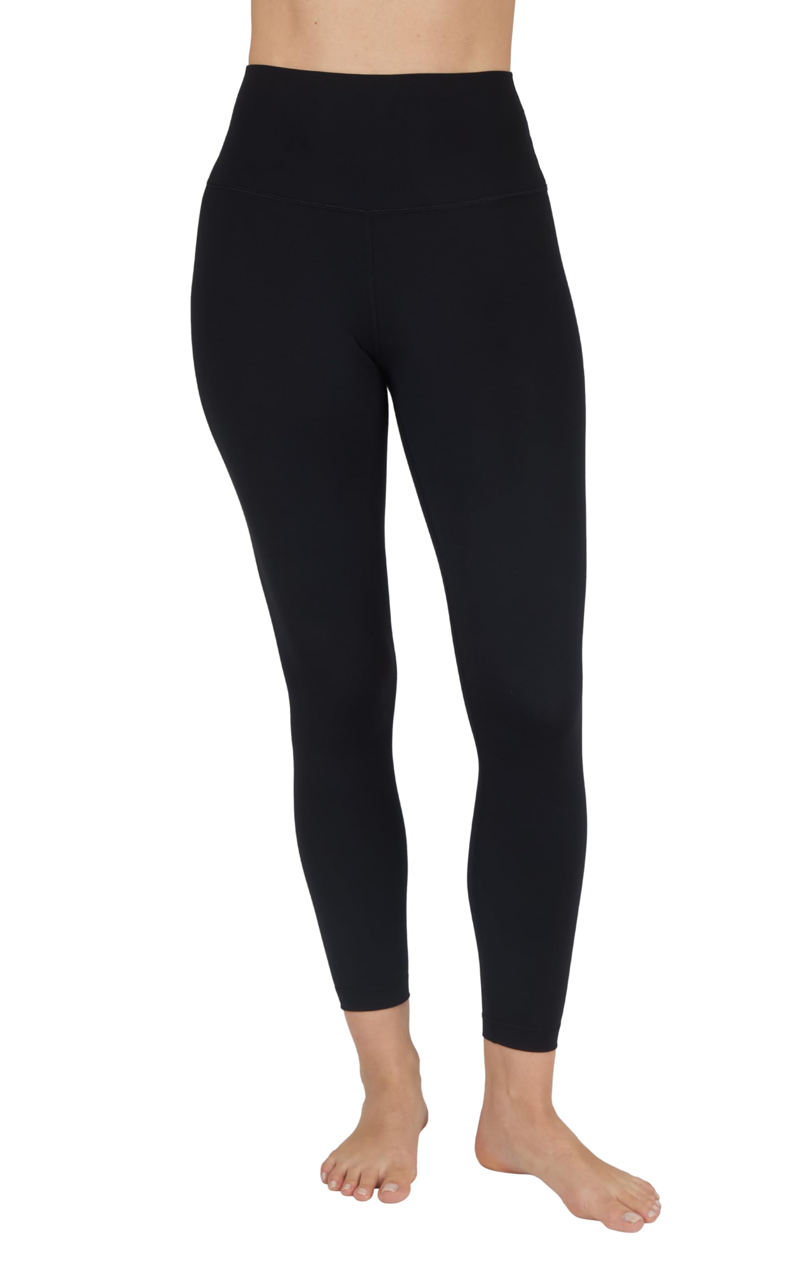 Yogalicious Women’s Lux High Waist Squat Proof Pant Elastic Free Ankle Yoga Legging - Black - Small