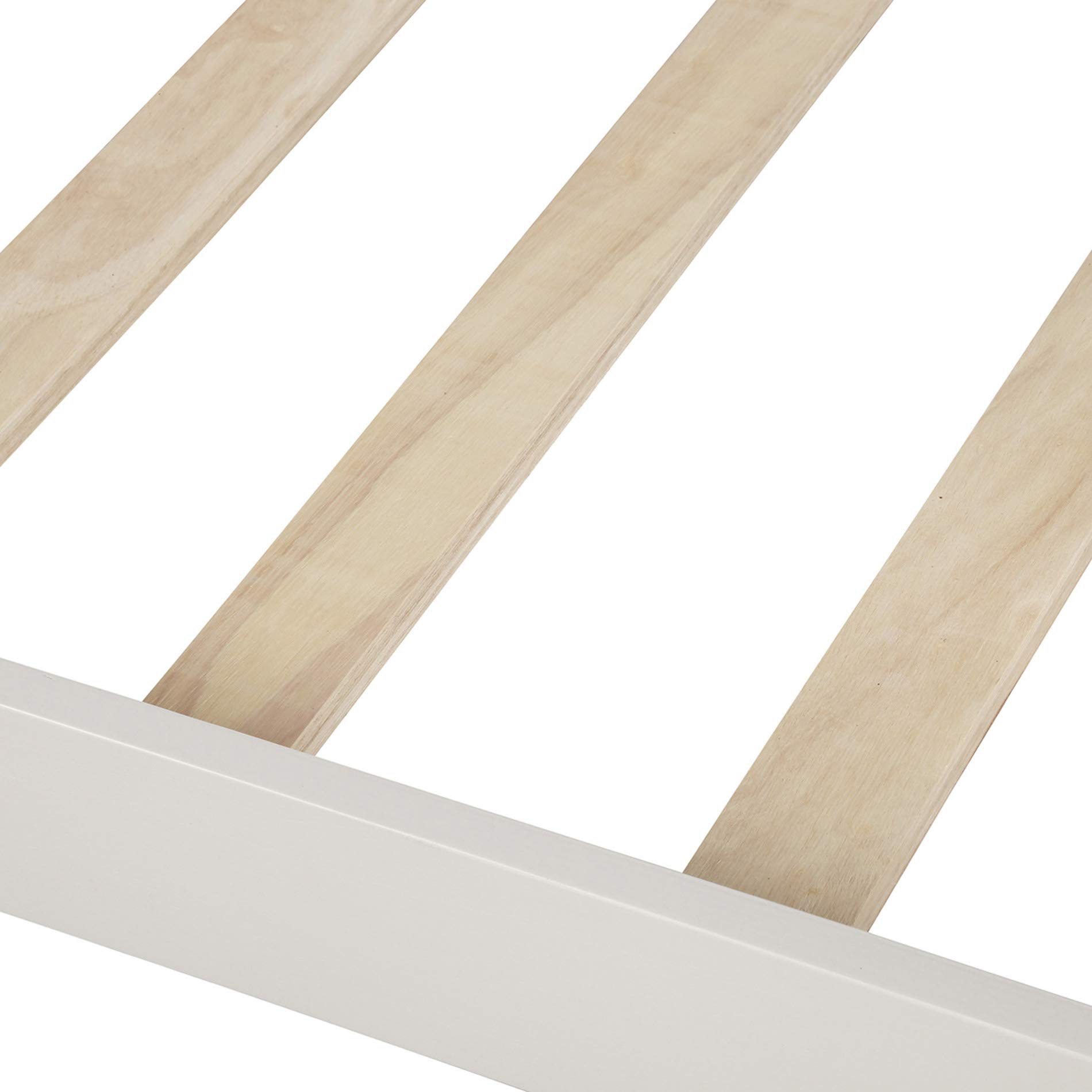 Merax Daybed Twin Bed Wooden Slats Support Modern Living Daybed with Rails, Twin Size, Ivory White
