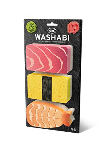 Genuine Fred WASHABI Sponges, Set of 3, Sushi Assortment