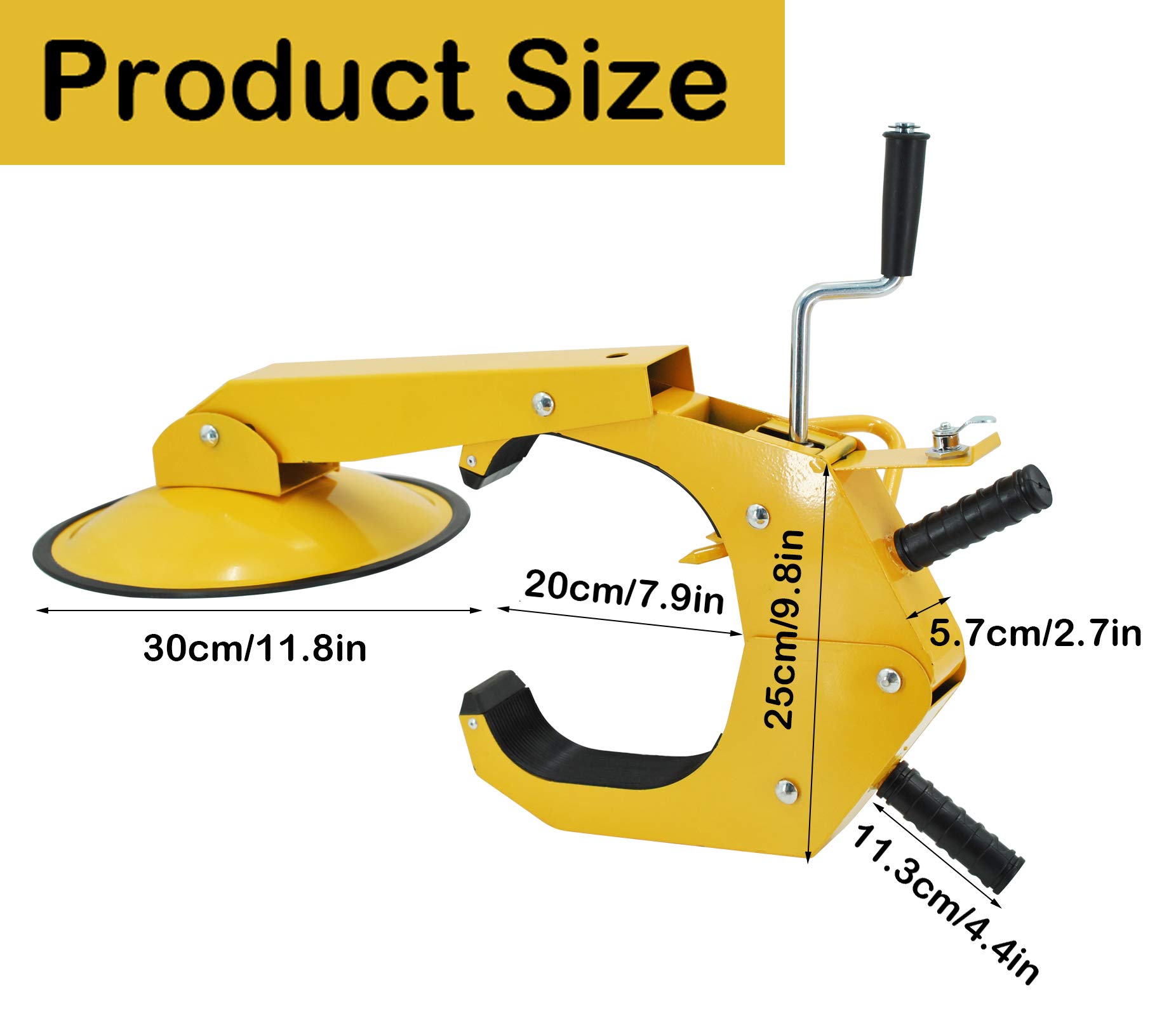 2 Pack Trailer Wheel Lock Clamp Boot Adjustable for RV Boat Trailer Truck Auto Car Heavy Duty Steel Anti-Theft Tire Lock Trailer Boot Towing Security Device