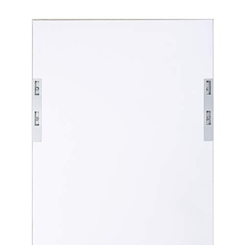 Truu Design Over-The-Door Classic Full Length Mirror,12 x 48 inches, Dark Wood, Wall Mounted Mirror, Large Body Mirror with Rectangular Framed for Bedroom Bathroom Living Room Décor