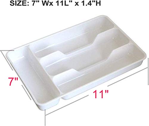 Alytimes Pack of 2 Small Silverware Tray,(11 x 7 x 1.4 inches) Cutlery Tray, Keeps forks and spoons perfectly stacked
