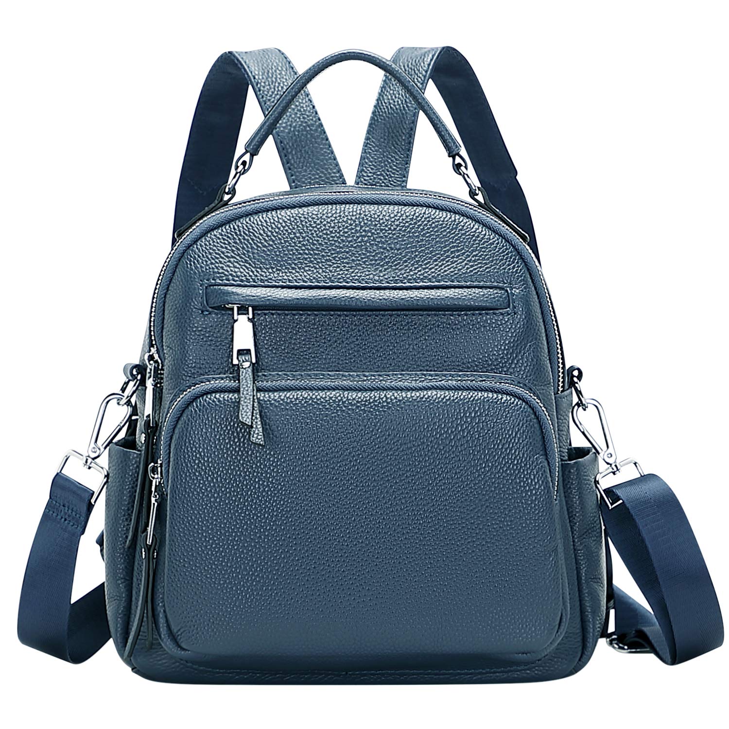 ALTOSY Genuine Leather Backpack for Women Small Convertible Backpack Purse Ladies Shoulder Bag 4 in 1 to Carry