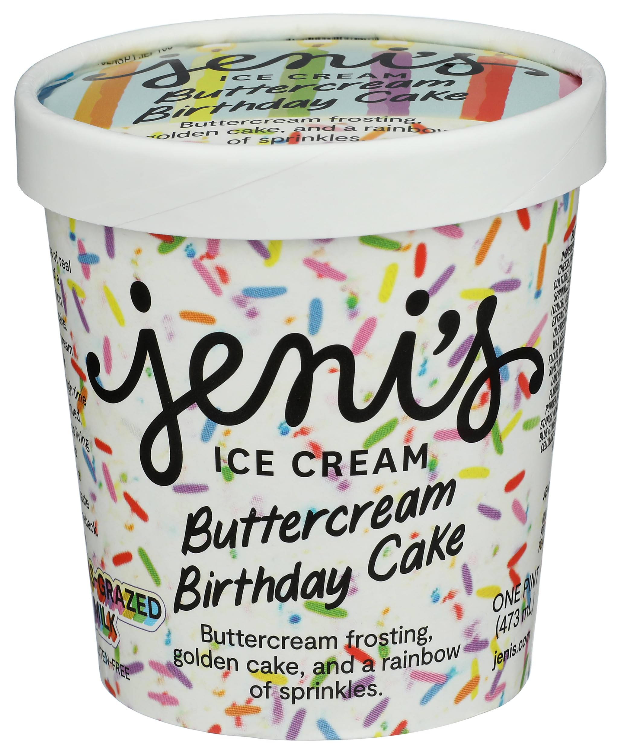 JENIS SPLENDID ICE CREAMS Buttercream Birthday Cake Ice Cream, 1 PT