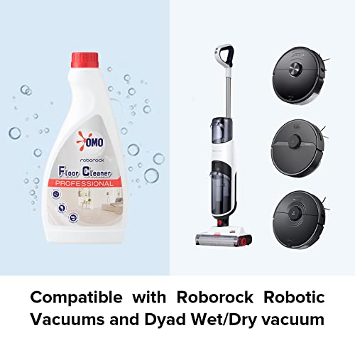 Official Roborock Multi-Surface Floor Cleaning Solution, Compatible with Ultra, All Roborock Robot Vacuums with Mopping and The Dyad/Dyad Pro Wet and Dry Vacuum, 16.2 oz, Concentrate, Dilution Ratio 1:300
