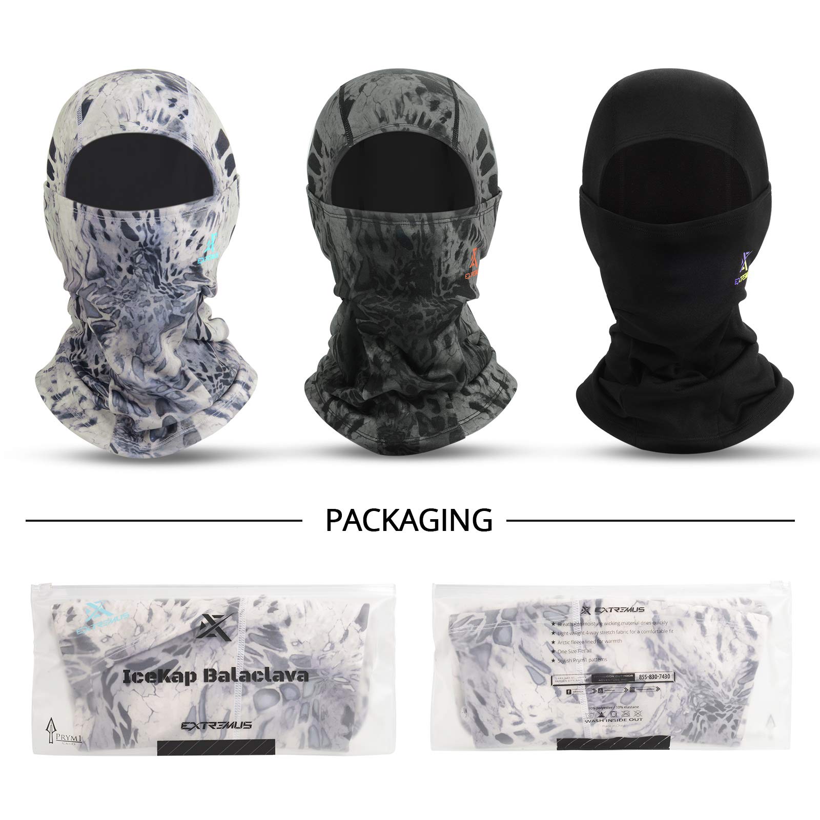 Extremus IceKap Ski Balaclava, Winter Balaclava Face Mask, Tactical Ski Mask,Cold Weather Balaclava Ski Mask for Men Women