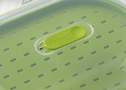 GoodCook BPA-Free Plastic Microwave Vegetable and Fish Steamer, Green