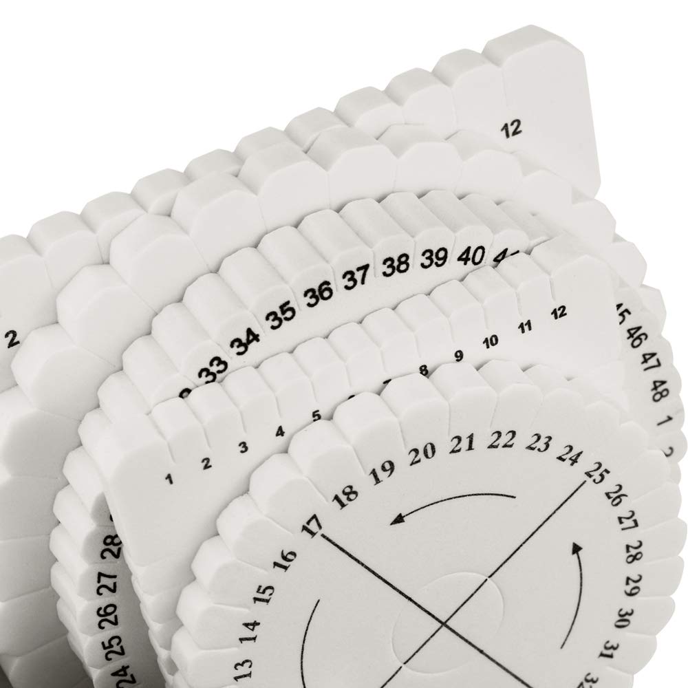 BILLIOTEAM 5 Pieces Braiding Disk Round Square Kumihimo Beading Cord Disc Braiding Braided Plate DIY Bracelet Loom Weaving Board (Round/Square Plate, White)