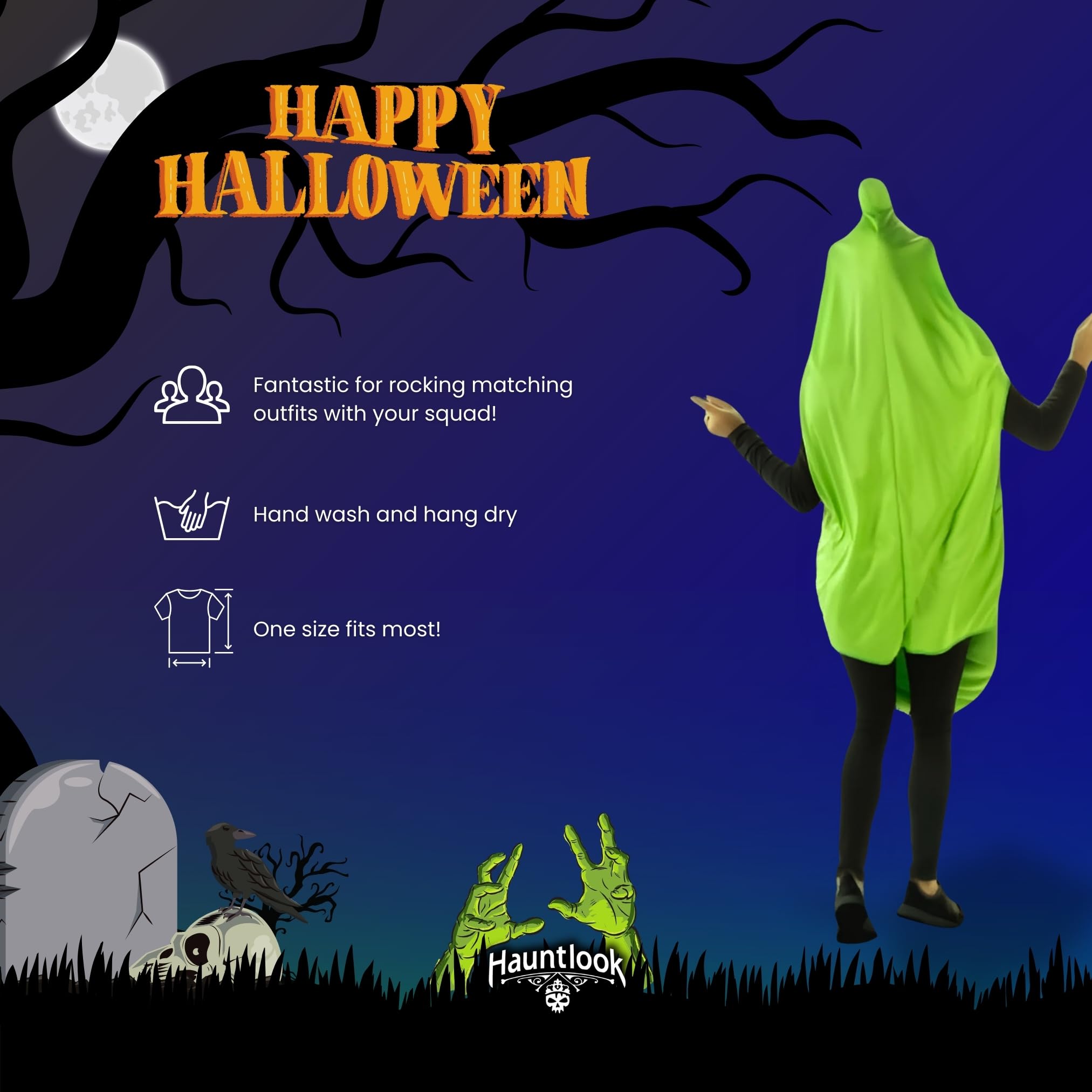 Two Peas in a Pod Couple's Costume - Slip On Halloween Costumes for Women and Men Multicolored
