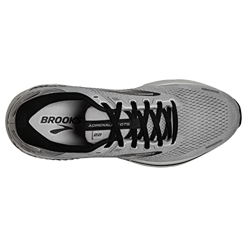 Brooks Men's Adrenaline GTS 22 Supportive Running Shoe - Alloy/Grey/Black - 11 Wide