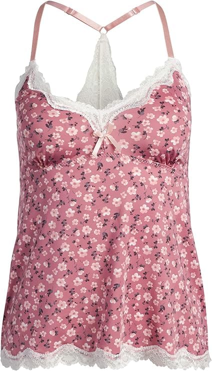 Marilyn Monroe Women's Pajama Sets - 2 Piece Lace Trim Cami Top and Micro Sleep Shorts - Pajama Lounge Sets for Women (M-XL), Size Medium, Rose