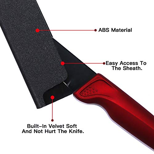 2-Piece Knife Edge Guards(8.5” and 10.5") with Plush are More Durable, BPA-Free, Gentle on Your Blades, and Long-Lasting. Chef Knife Covers Are Abrasion Resistant! 1