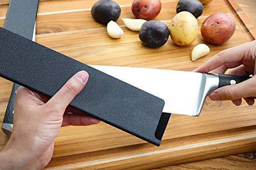 2-Piece Knife Edge Guards(8.5” and 10.5") with Plush are More Durable, BPA-Free, Gentle on Your Blades, and Long-Lasting. Chef Knife Covers Are Abrasion Resistant! 1