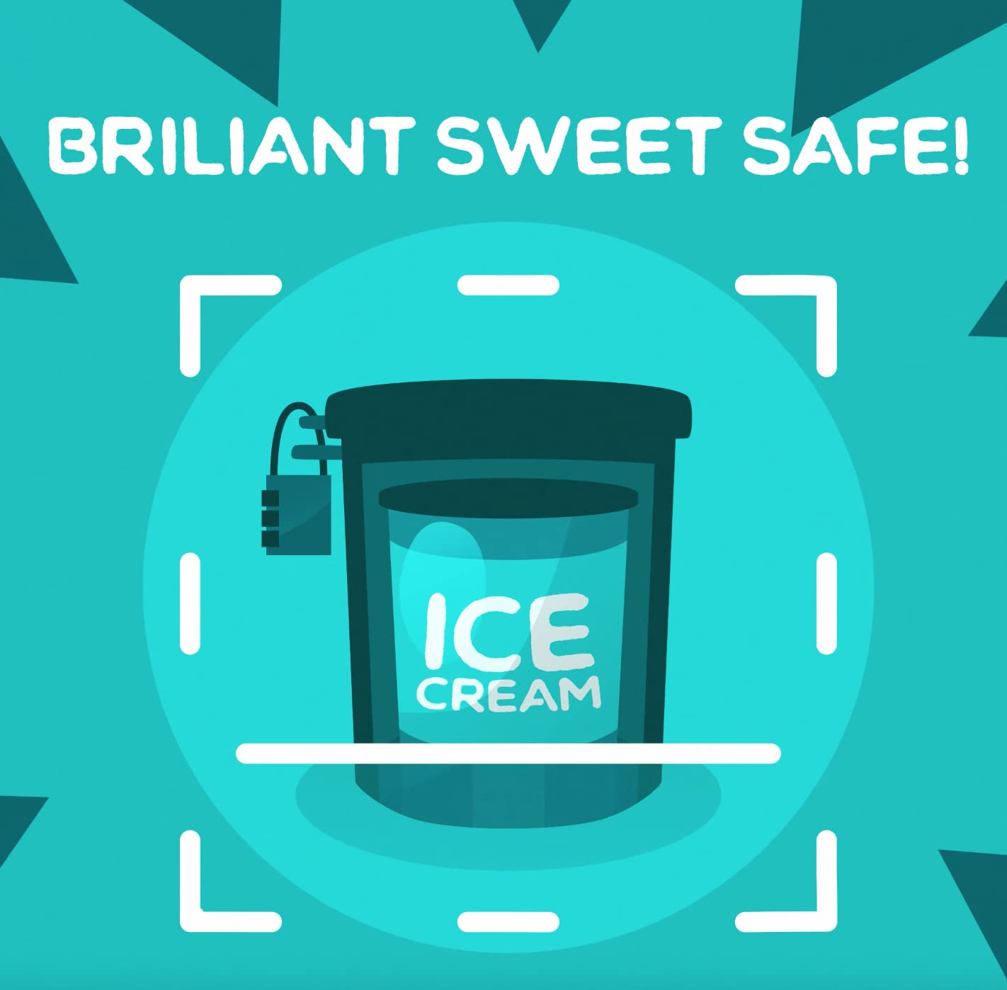 Brilliant Sweet Safe 3.0 Biggest Pint + Handmade Quart + Tub - Ice Cream Combination Lock & Safety Container! - Truly Functional