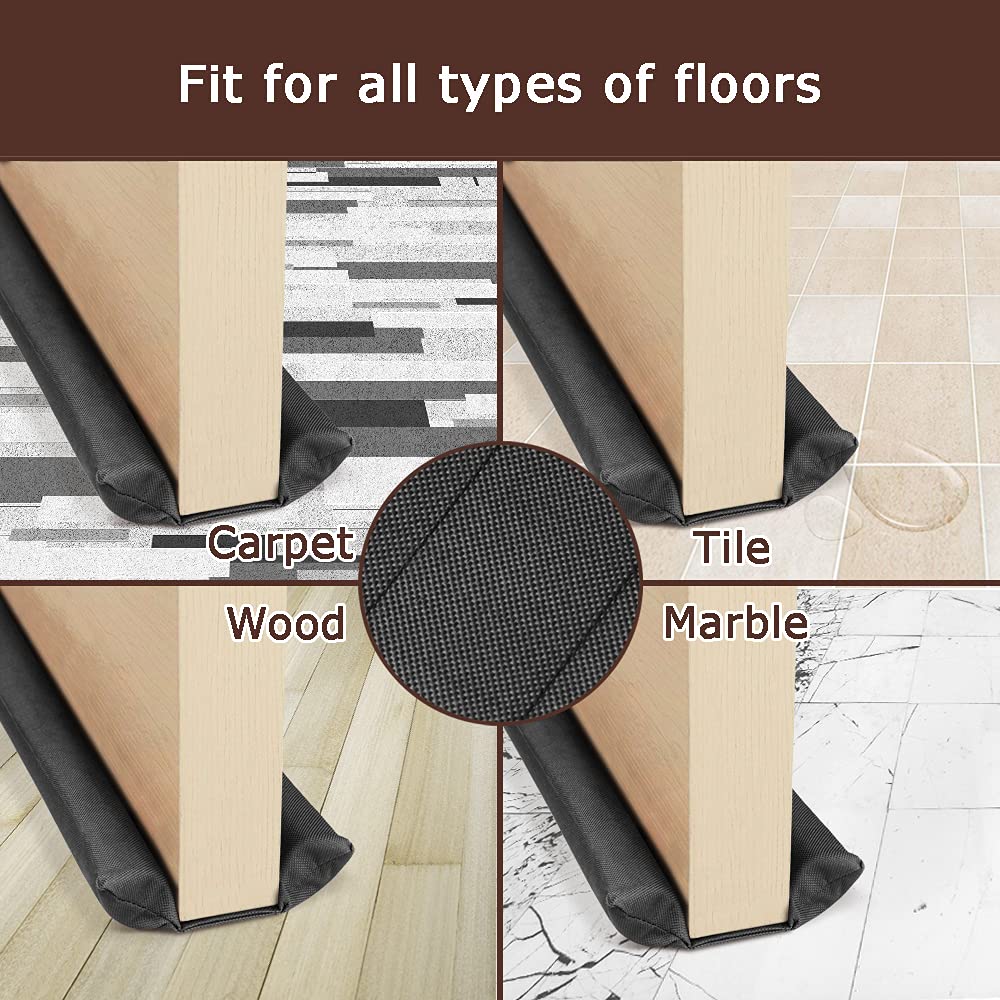 Efoxcity Waterproof Twin Door Draft Stopper Adjustable Size 30" to 36" Weather Stripping Noise Blocker Window Breeze Blocker