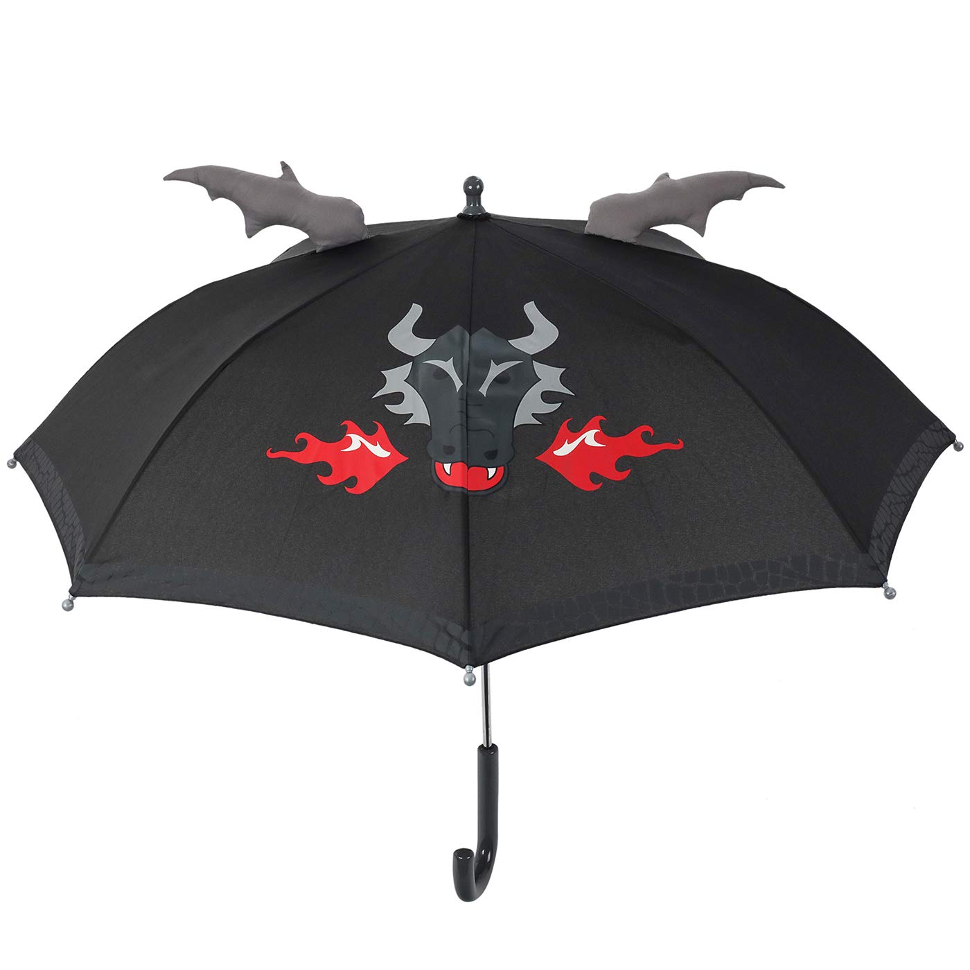 Capelli New York Boys Black Dragon Flames 3D Umbrella