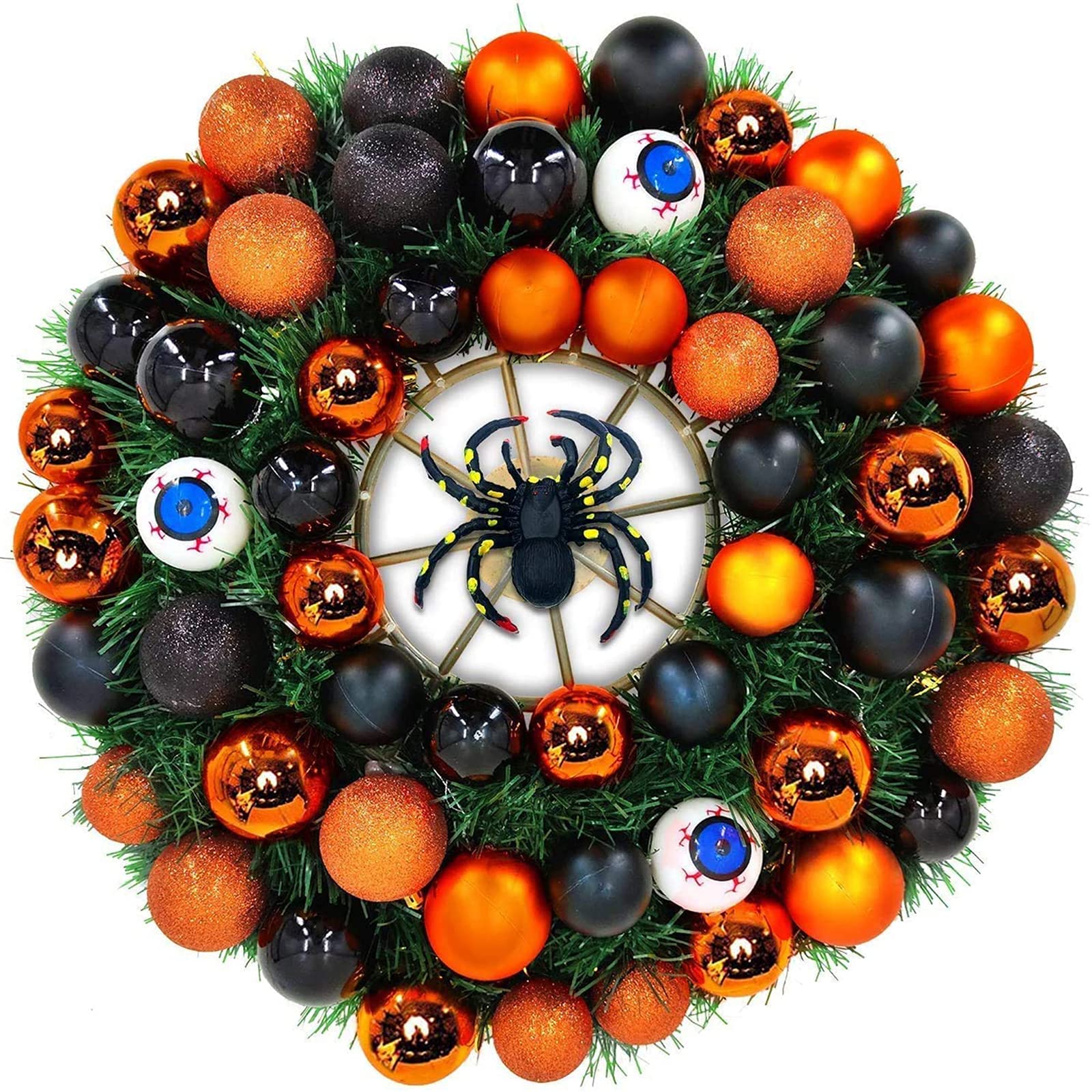 Emopeak 24Pcs Christmas Balls Ornaments for Xmas Christmas Tree - Mini Shatterproof Christmas Tree Decorations Hanging Ball for Holiday Wedding Party Decoration (Orange, 1.2"-3.1CM)