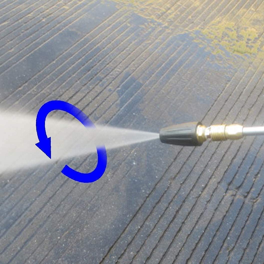 M MINGLE Turbo Nozzle for Pressure Washer, Gutter Cleaner for Pressure Washer, 1/4 Inch Quick Connect, 5 Nozzle Tips