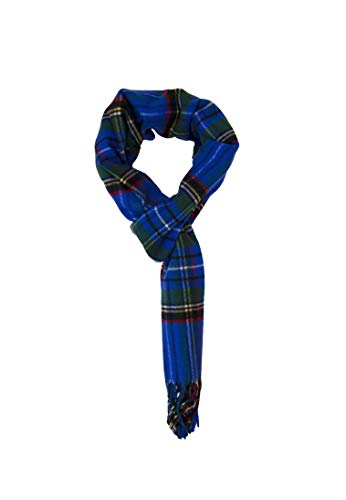 Datoni Plaid Scarf Wraps For Women Lightweight Men Cashmere Feel Luxurious Scarfs Warm Cozy Shawl Extra Soft (Blue Tartan)