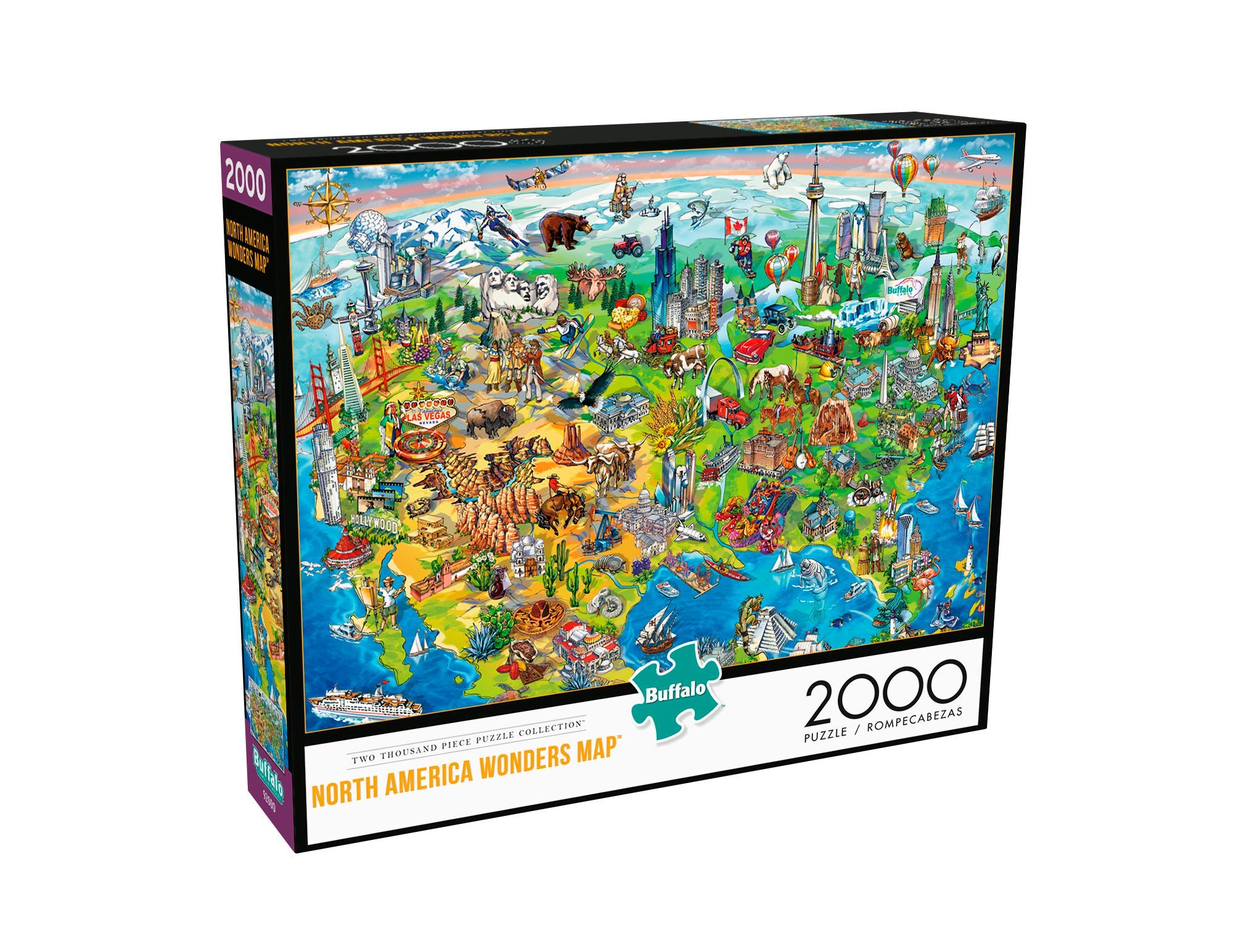 Buffalo Games - North America Wonders - 2000 Piece Jigsaw Puzzle, Blue