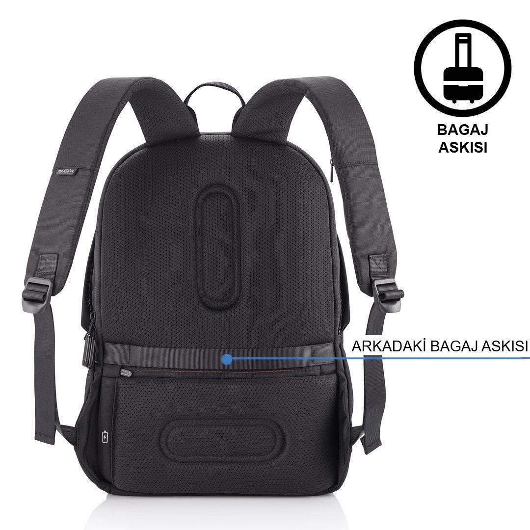 XDDesign Bobby Soft 16 Liter Anti Theft Laptop Backpack with Padded 15.6" Laptop Sleeve,RFID Protected Pocket, Waterproof, USB Charging Port, travel backpack carry on flight approved for men and women