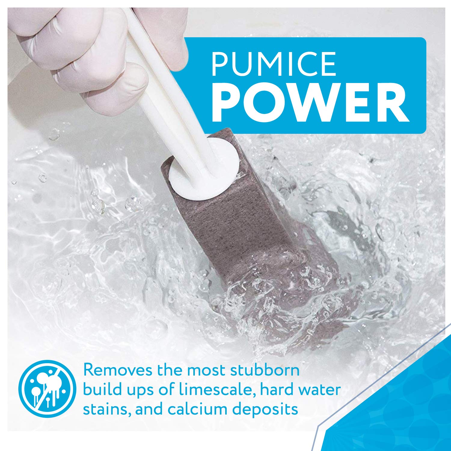 Impresa - 4 Pack Pumice Stone Toilet Bowl Cleaner with Extra Long Handle - Limescale Remover - Brush Wand for Bathroom - Also Cleans BBQ Grills, Tiles, Grout, and Swimming Pools