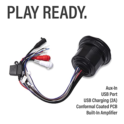 BOSS Audio Systems MGR150B Marine Gauge Bluetooth Receiver, Weatherproof, USB Port, No CD Player