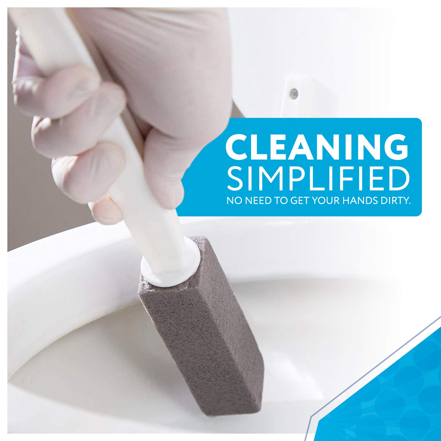 Impresa - 4 Pack Pumice Stone Toilet Bowl Cleaner with Extra Long Handle - Limescale Remover - Brush Wand for Bathroom - Also Cleans BBQ Grills, Tiles, Grout, and Swimming Pools