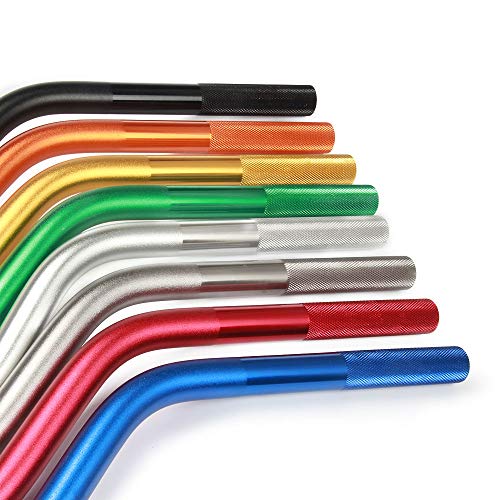 USTPO Motorcycle Handlebar 7/8" 22mm Cafe Racer Handlebars Drag Bars Universal For Cafe Race Bobber Motocross Dirt Pit Bike ATV Ebike Mini Bike Orange