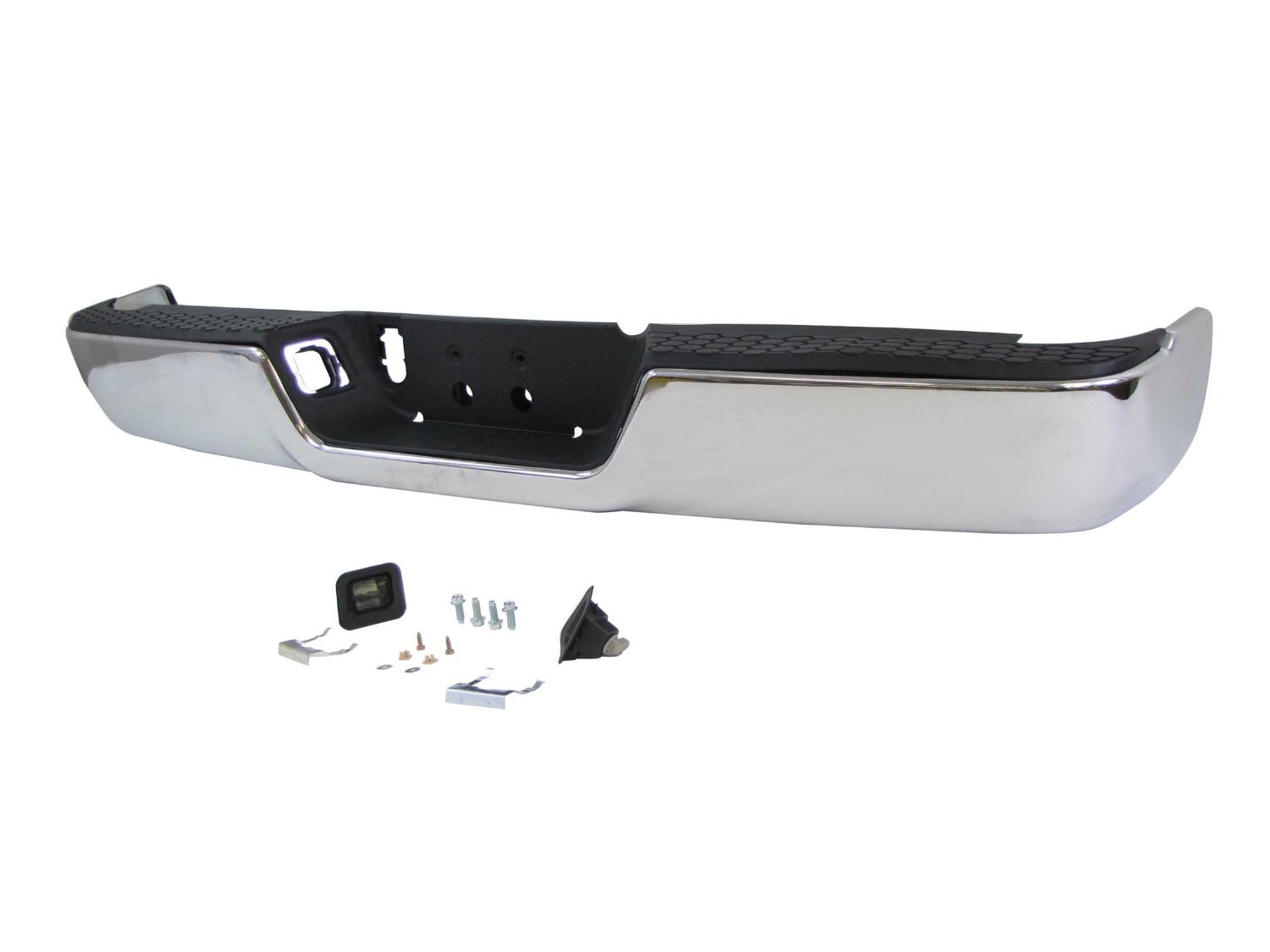 ACANII - For 2009-2018 Dodge Ram 1500 10-12 Ram 2500 3500 Truck Pickup Complete Chrome Steel Rear Step Bumper Assembly