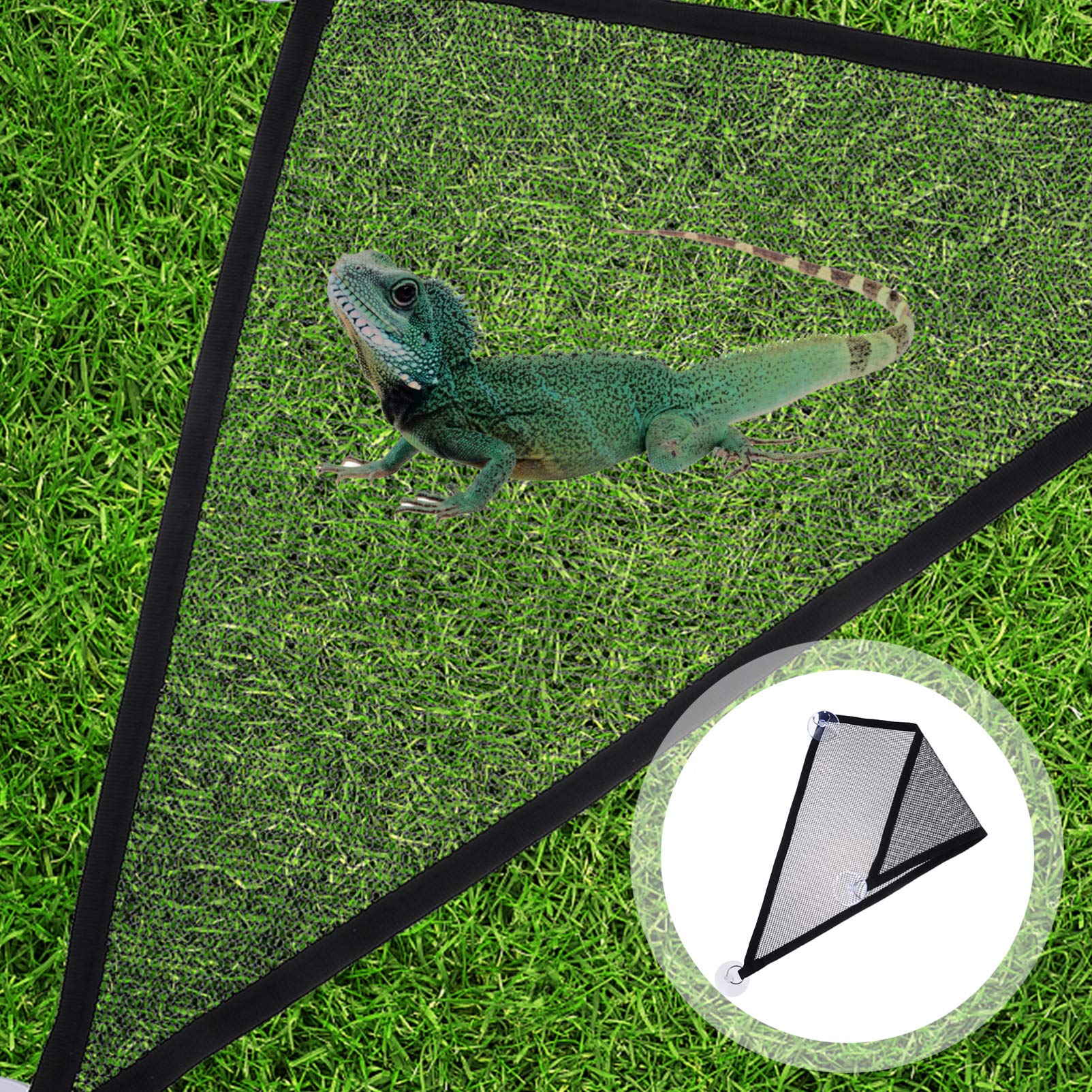 balacoo 2pcs Hammock Terrarium Accessories Reptiles Black Recliner Chair Reptichip Reptile Terrariums Chameleon Accessories Crawling Toys Small Recliner Lizards Pet Glass Mesh Surface