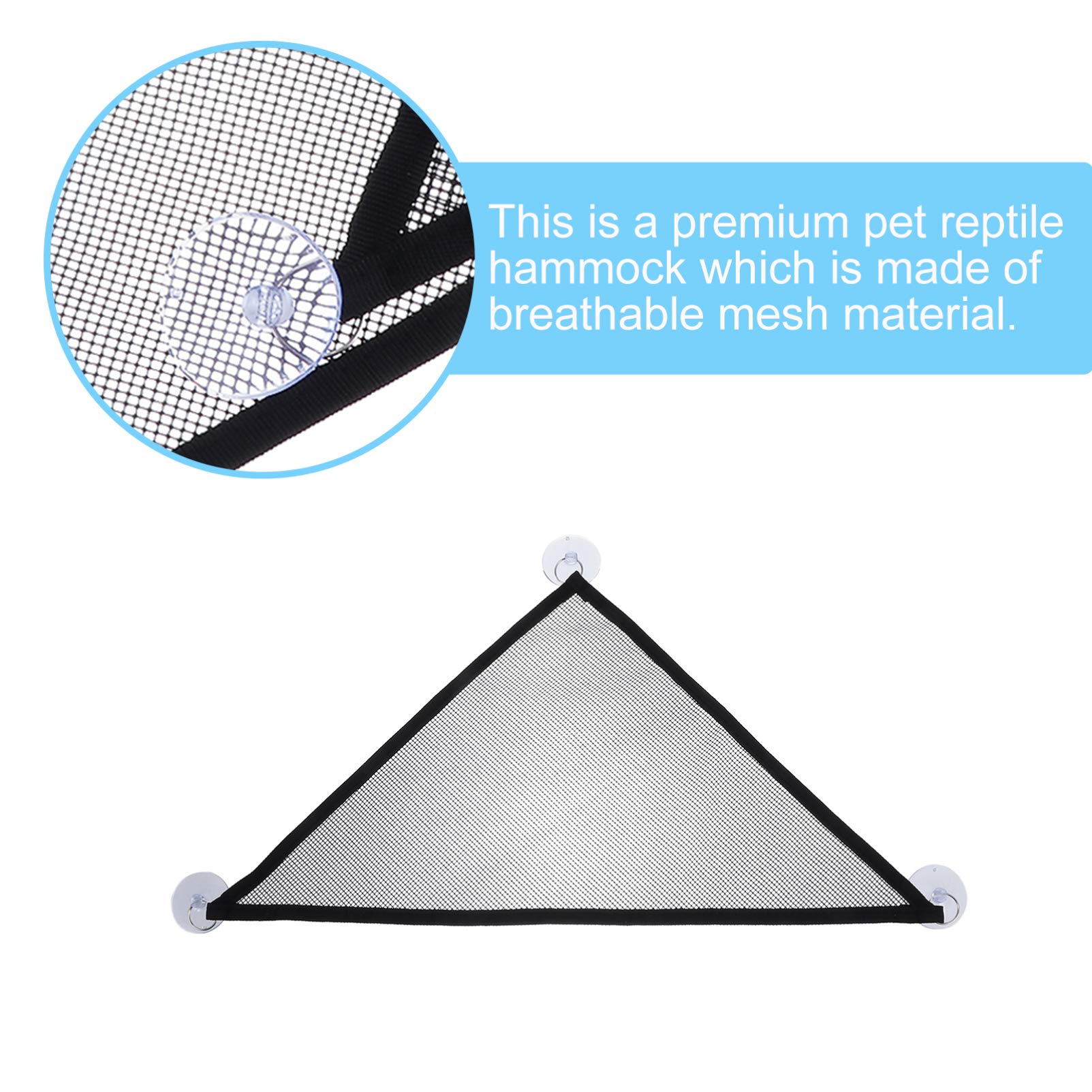 balacoo 2pcs Hammock Terrarium Accessories Reptiles Black Recliner Chair Reptichip Reptile Terrariums Chameleon Accessories Crawling Toys Small Recliner Lizards Pet Glass Mesh Surface