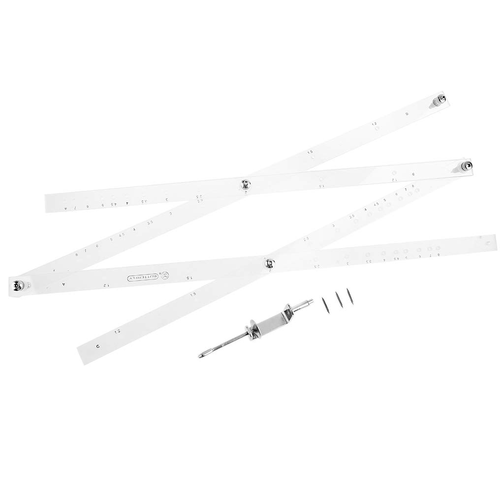 Sara-u 50cm Scale Excellent Folding Ruler Artist Pantograph Copy Rluers Draw Enlarger Reducer Tool for Office School Drawing Supplies