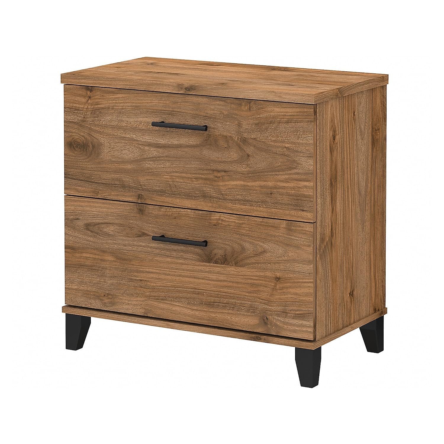 Bush Furniture 2 Drawer Lateral File Cabinet, Letter and Legal-Size Document Storage for Home or Professional Office, Somerset Collection, Fresh Walnut
