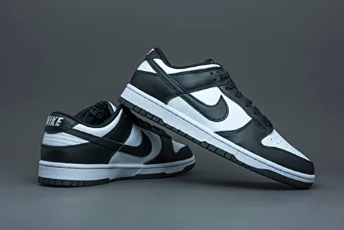 Nike Dunk Low Retro Men's Basketball Shoes, White Black White, 11 US