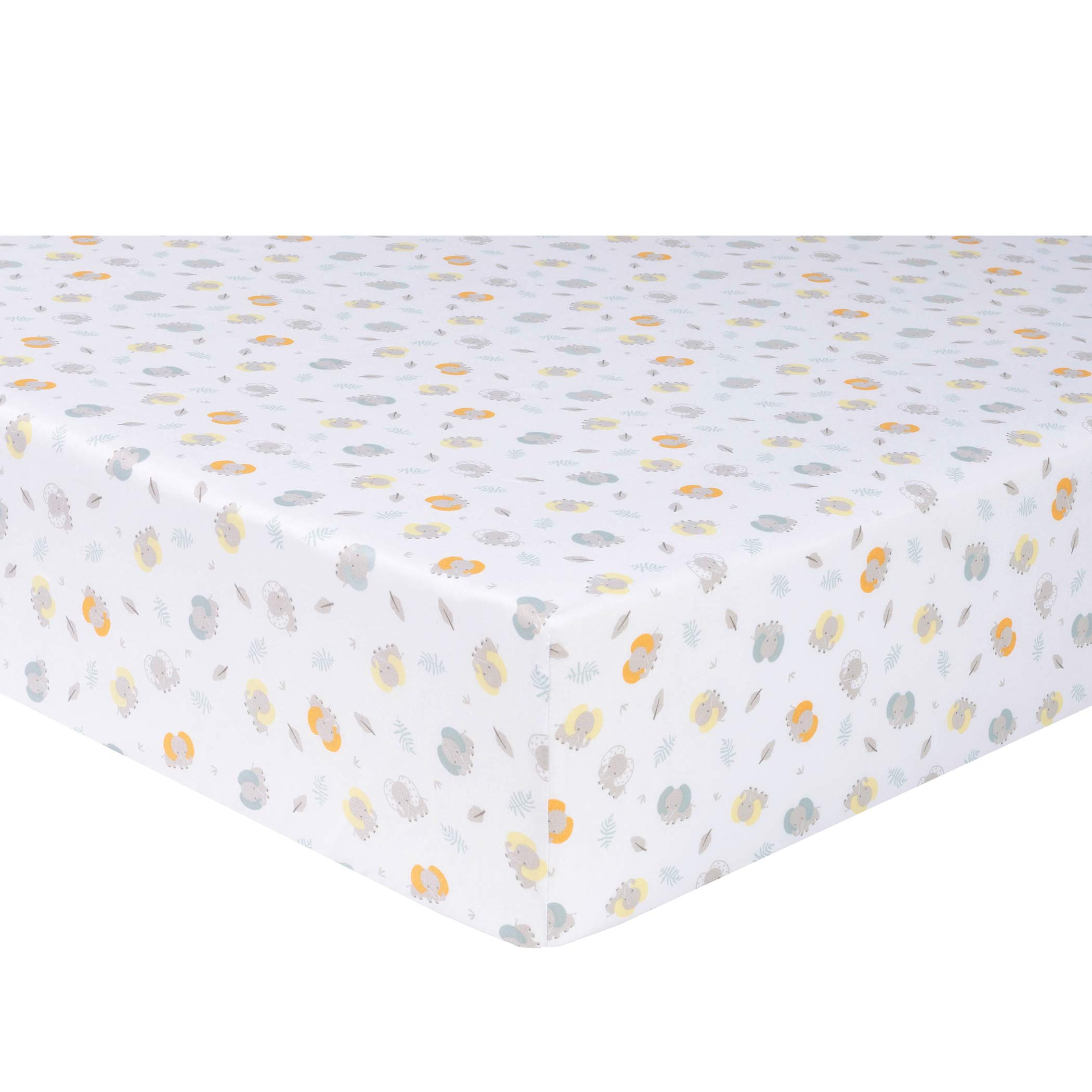 Sammy & Lou Jungle Pals 2-Pack Microfiber Fitted Crib Sheet Set, Fits Standard Crib Mattress 28 in x 52 in; Fully Elasticized,