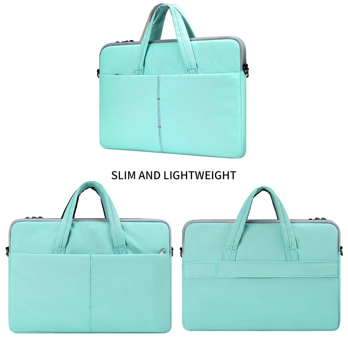 17 17.3 inch Laptop Bag for Women Men Computer Sleeve Case with Shoulder Strap for HP Envy Pavilion/Dell Inspiron/Lenovo Thinkpad/ASUS TUF Vivobook/MSI/Acer with Handle, Green