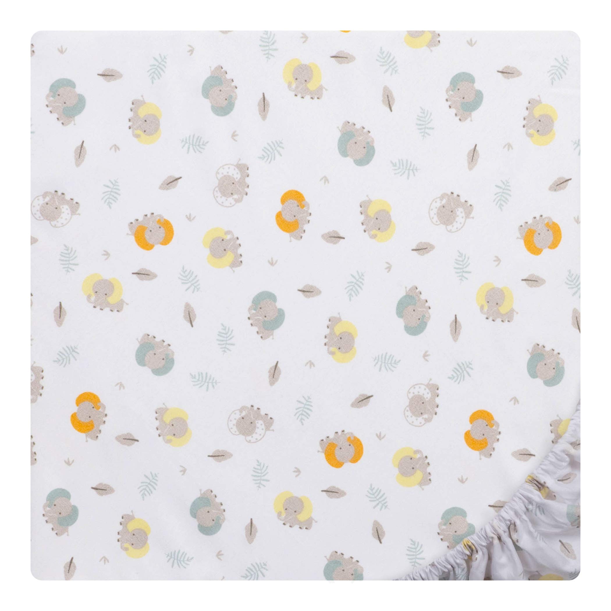 Sammy & Lou Jungle Pals 2-Pack Microfiber Fitted Crib Sheet Set, Fits Standard Crib Mattress 28 in x 52 in; Fully Elasticized,